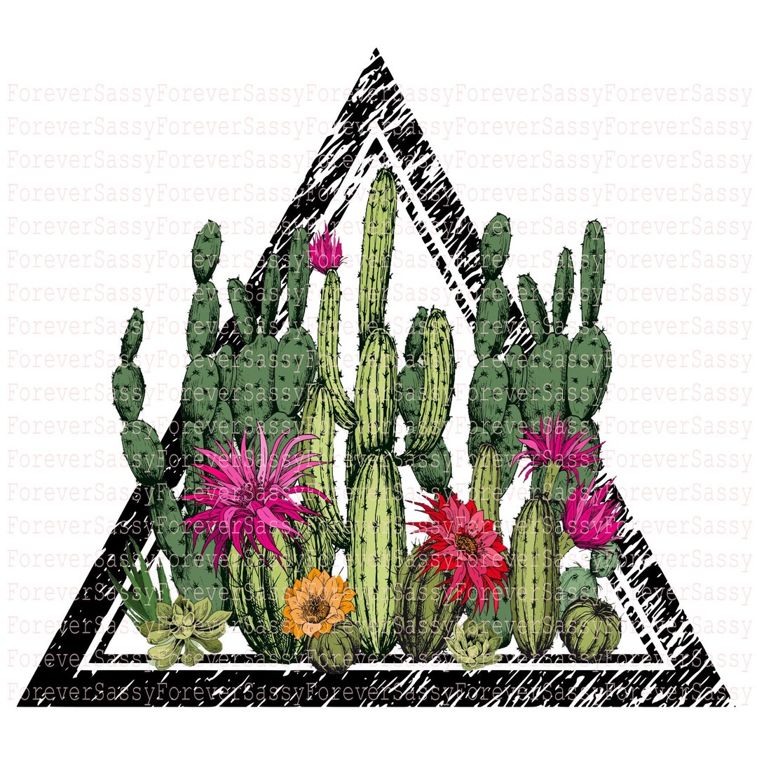 Cactus Triangle, Digital Download - Etsy