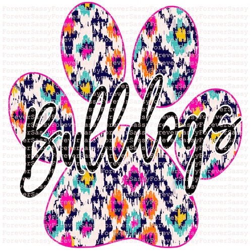 Bulldogs Paw Print Digital Download Png | Etsy