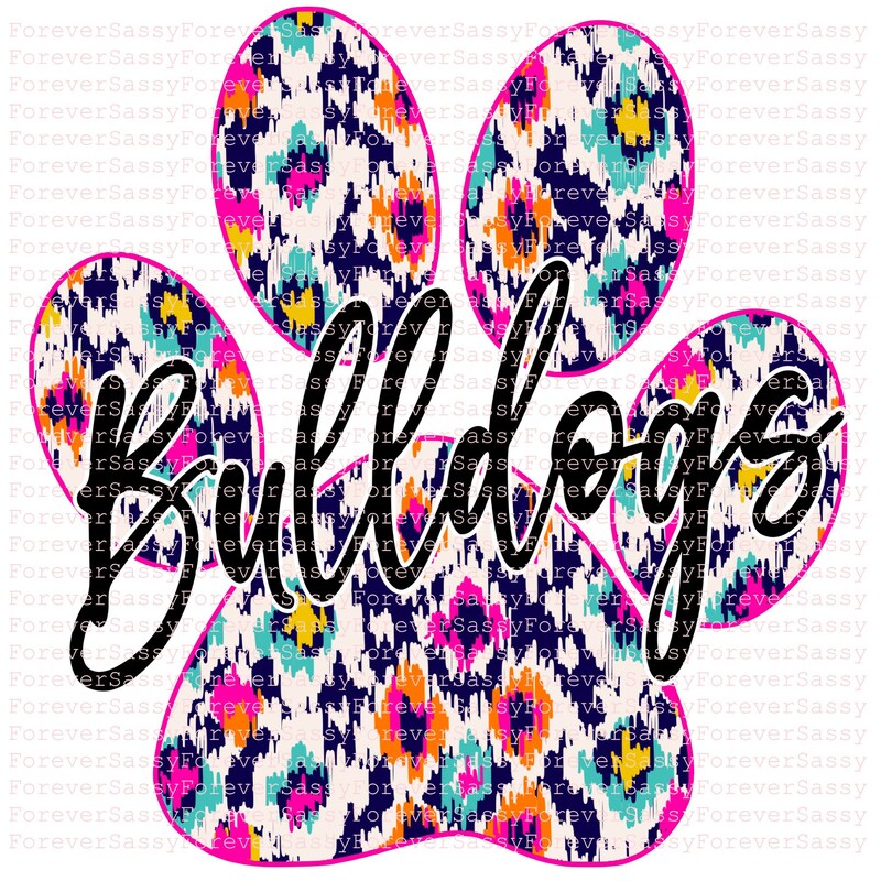 Bulldog Paw Print - Etsy