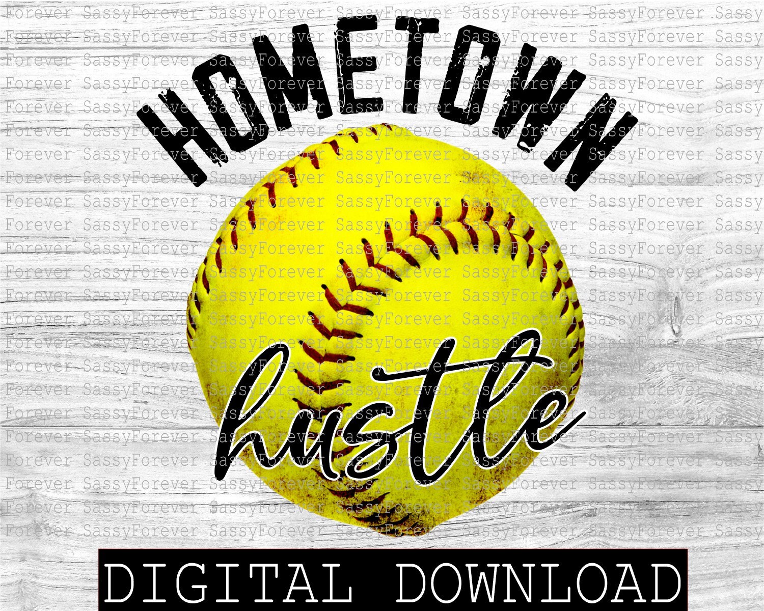 Hometown Hustle Softball, Softball Design, Digital Download, PNG File ...