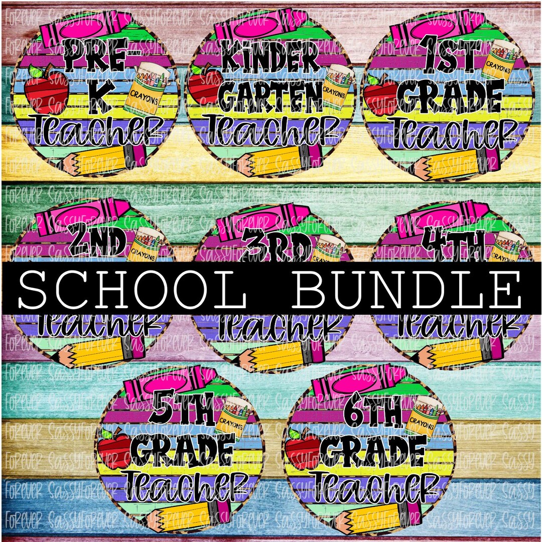 School Teacher Bundle, Teacher Design, School, Digital Download - Etsy