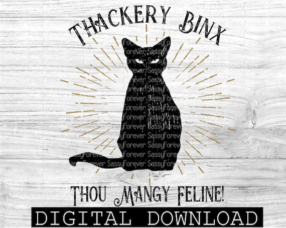 Thackery Binx Halloween Design Digital Download Png | Etsy