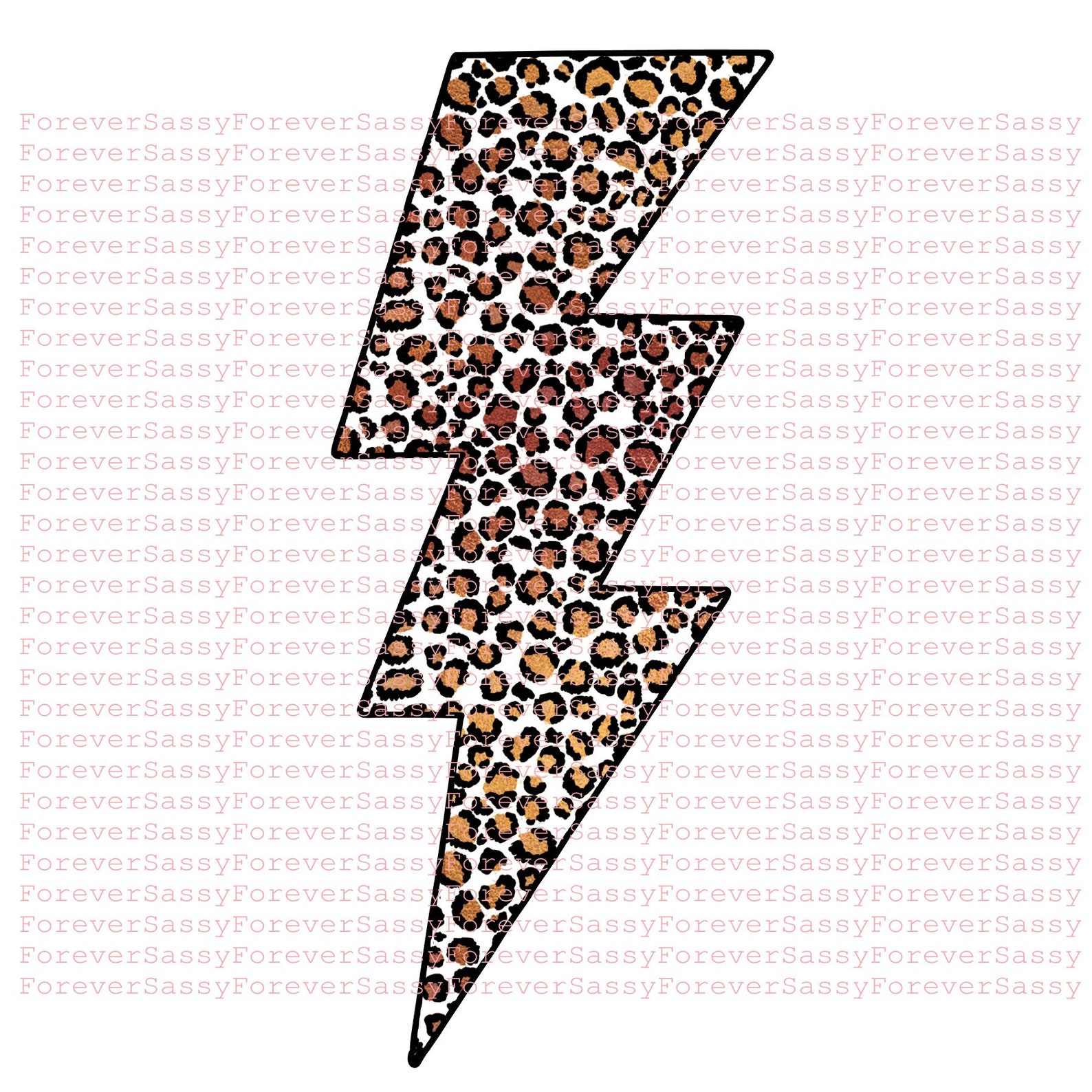 Leopard Lightning Bolt Digital Download Png File | Etsy
