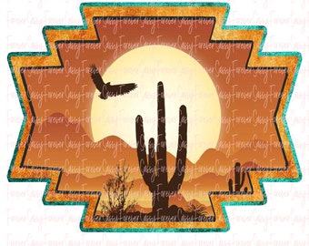 Aztec Cowboy Bucking Cowboy Digital Download Western Design | Etsy