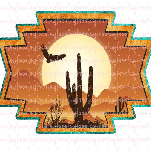Aztec Cowboy Bucking Cowboy Digital Download Western Design - Etsy