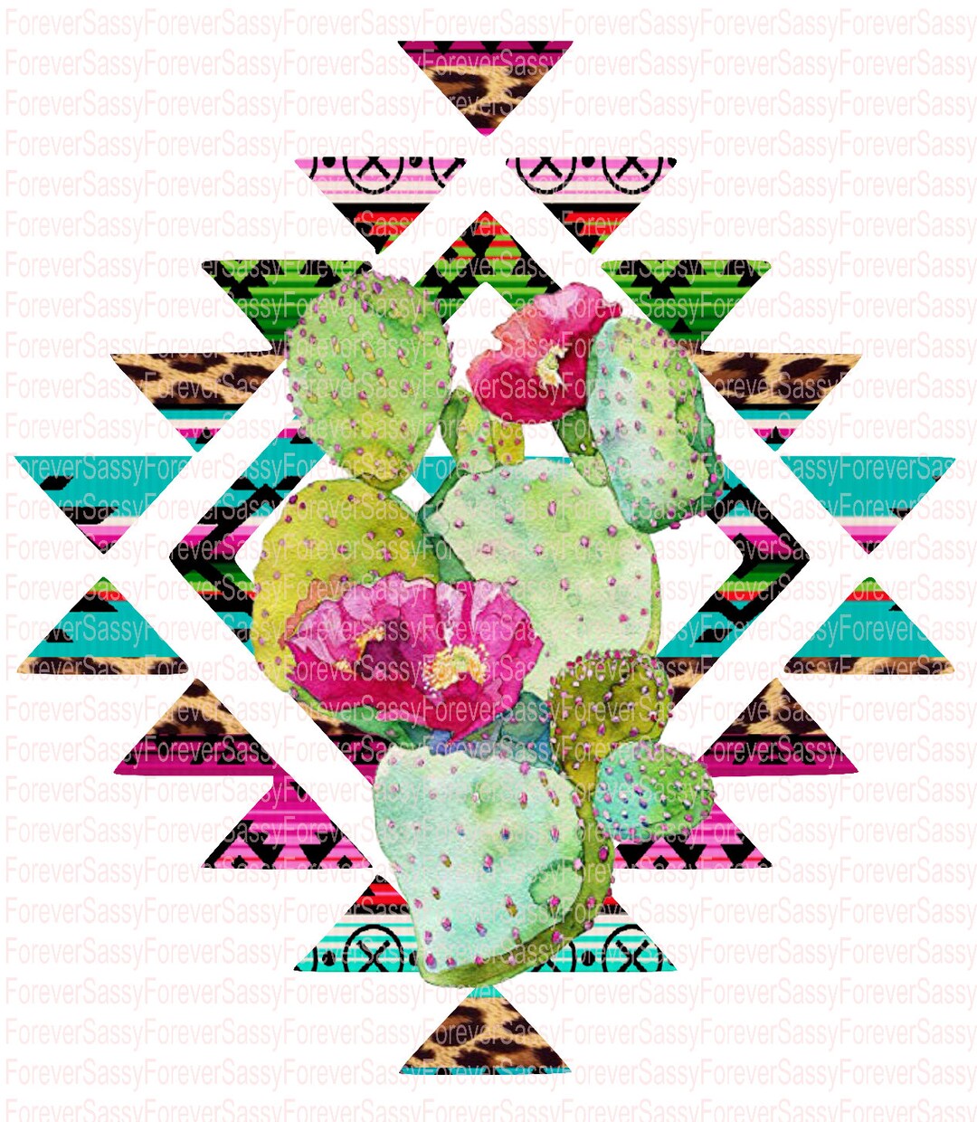 Tribal Cactus, Digital Download, Serape - Etsy
