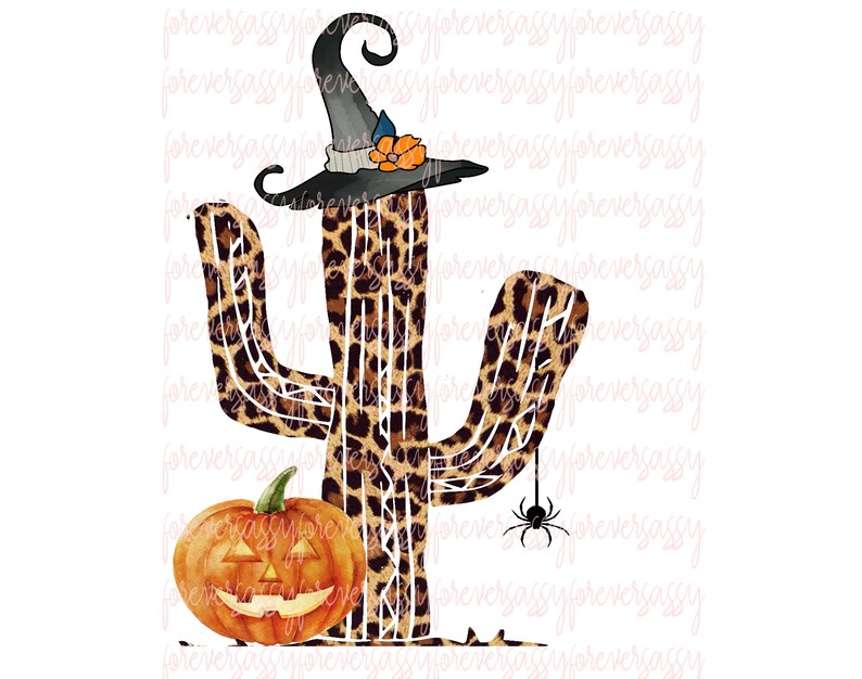 Halloween Cactus Halloween Design Digital Download PNG File - Etsy