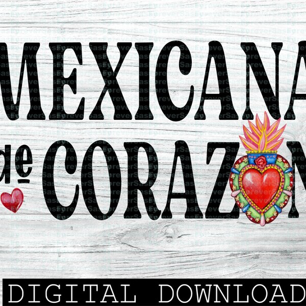Mexicana De Corazon Svg - Etsy