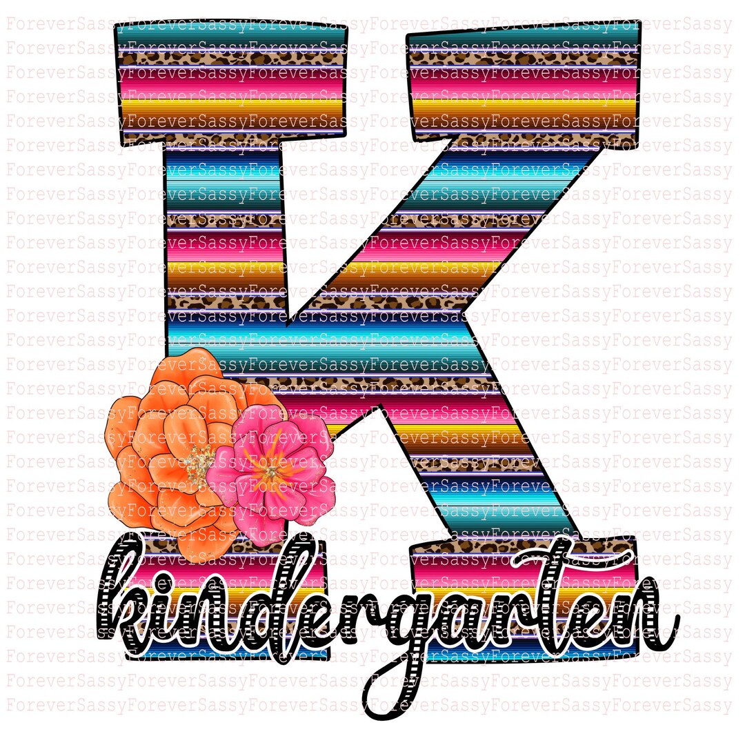 Kindergarten, School Design, Serape Letter, Digital Download - Etsy