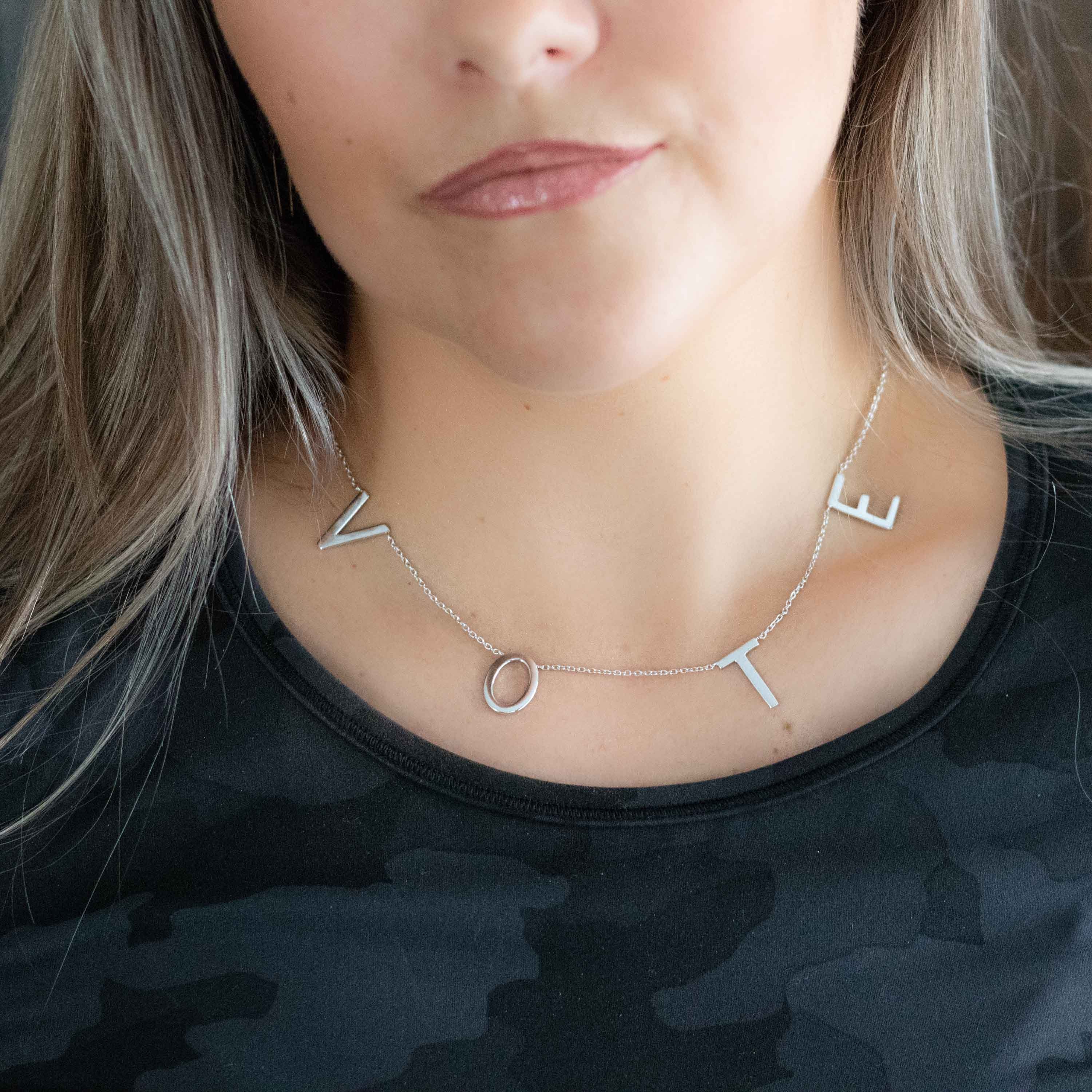 Vote Necklace Michelle Obama Vote Necklace VOTE Jewelry DNC | Etsy