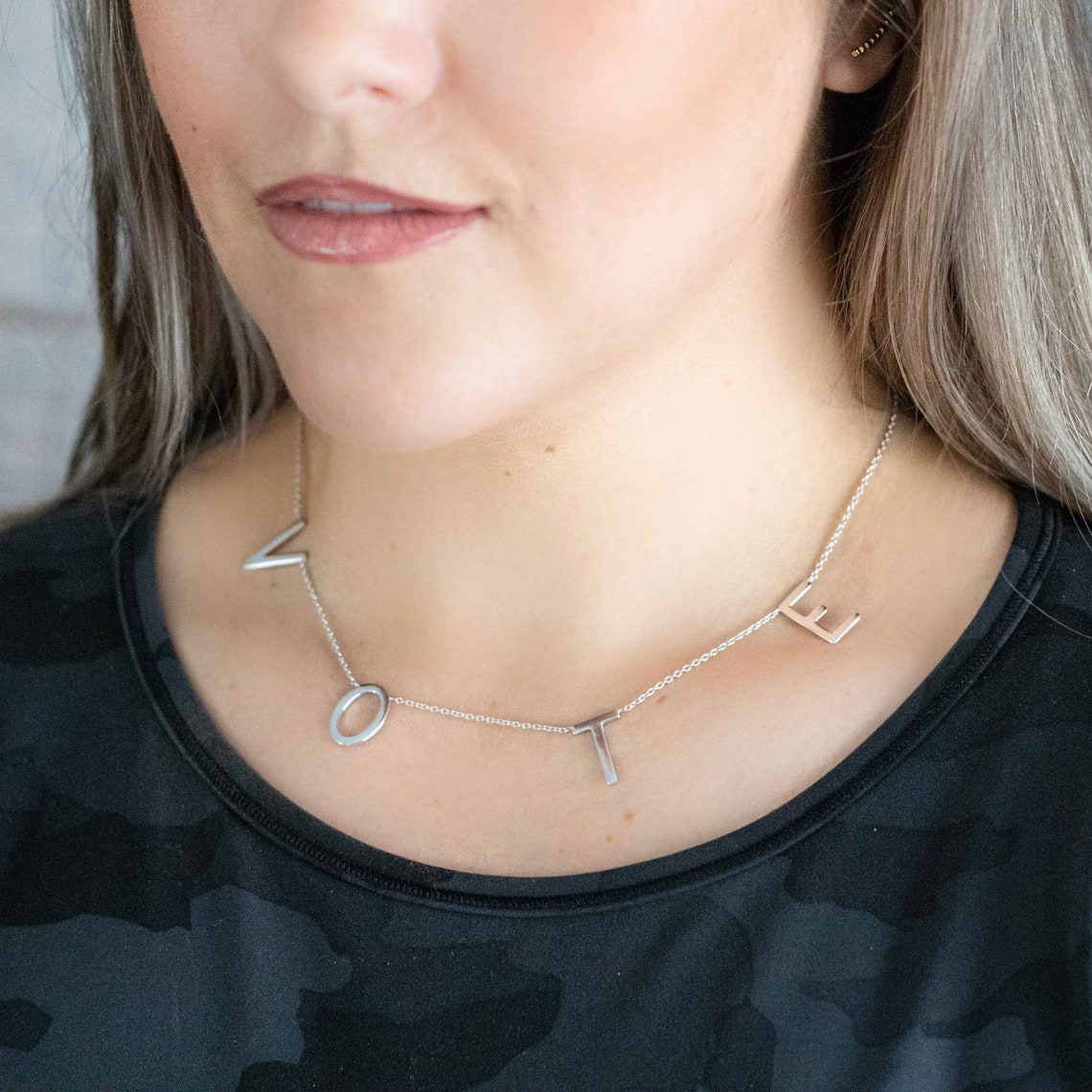 Vote Necklace Michelle Obama Vote Necklace VOTE Jewelry DNC | Etsy