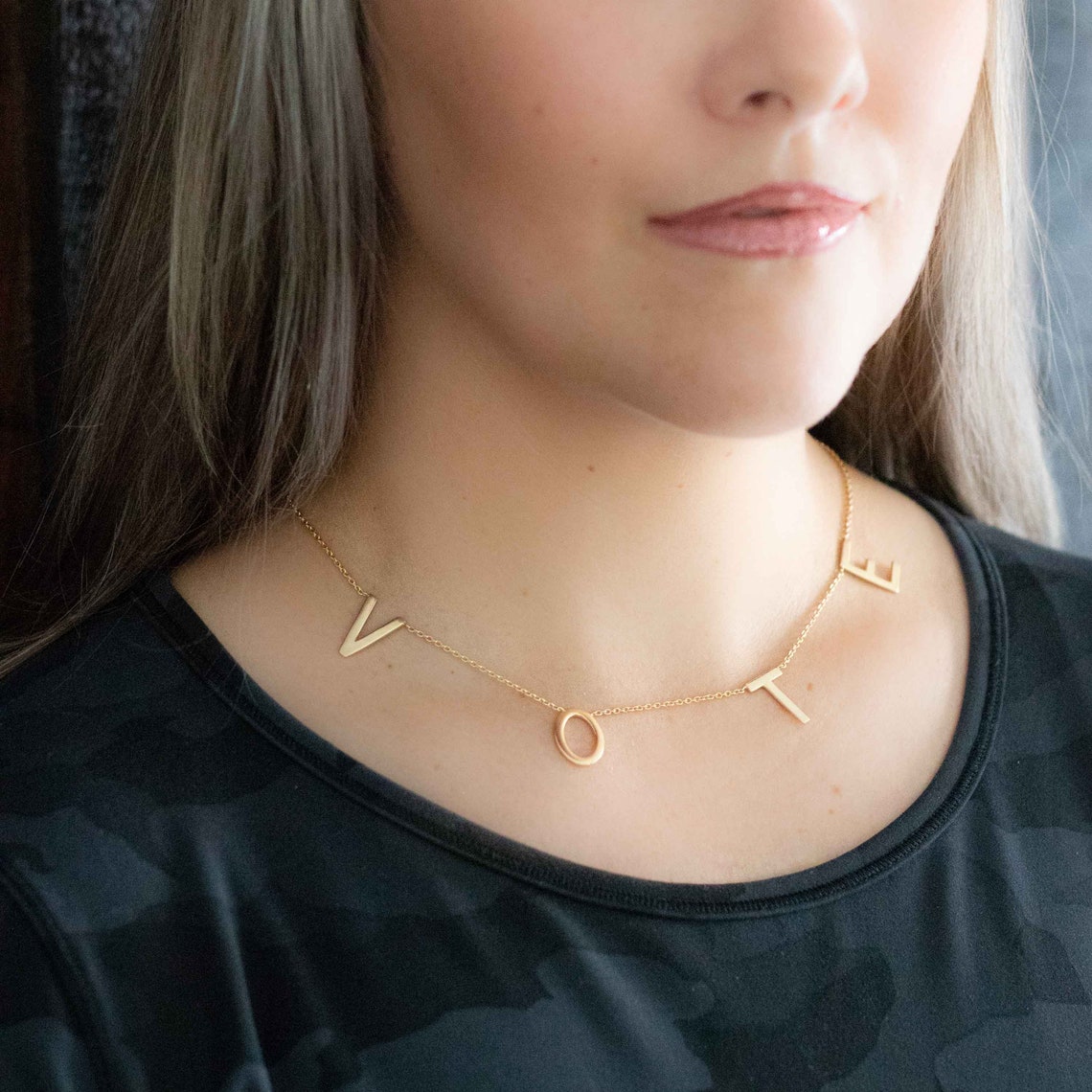 Vote Necklace Michelle Obama Vote Necklace VOTE Jewelry DNC | Etsy