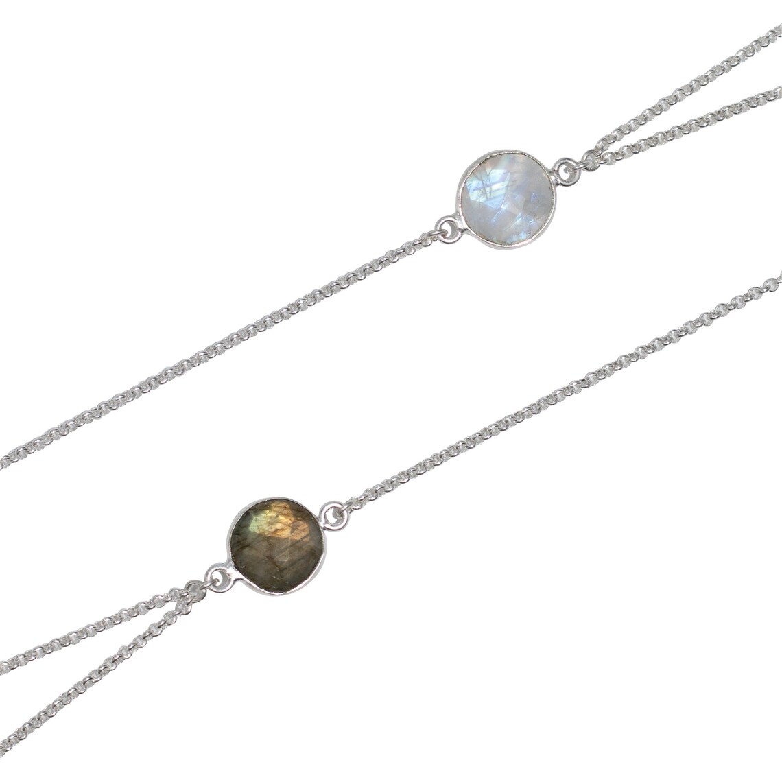 Silver Body Chain Silver Beach Jewelry Silver Gemstone Body - Etsy