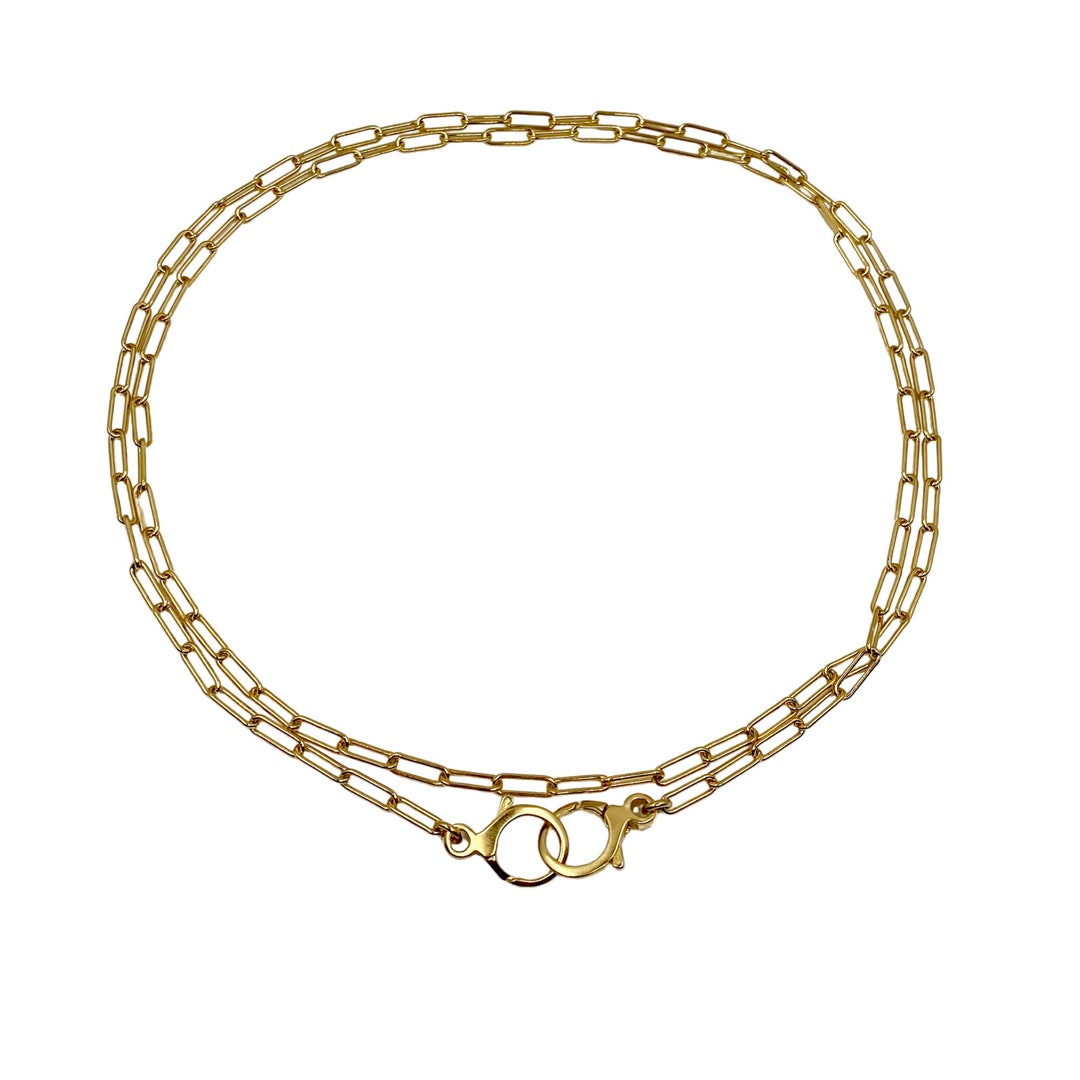 Gold Facemask Lanyard, Gold Mask Chain, Mask Lanyard, Paper Clip ...