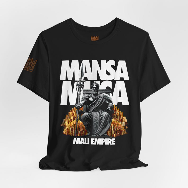 Mansa Musa T-shirt | Mali Empire | African Heritage Streetwear | Black ...