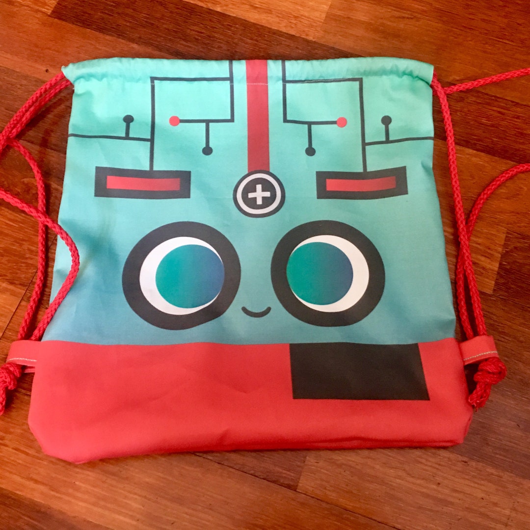 Cutebot World Botface Cinch Sack - Etsy