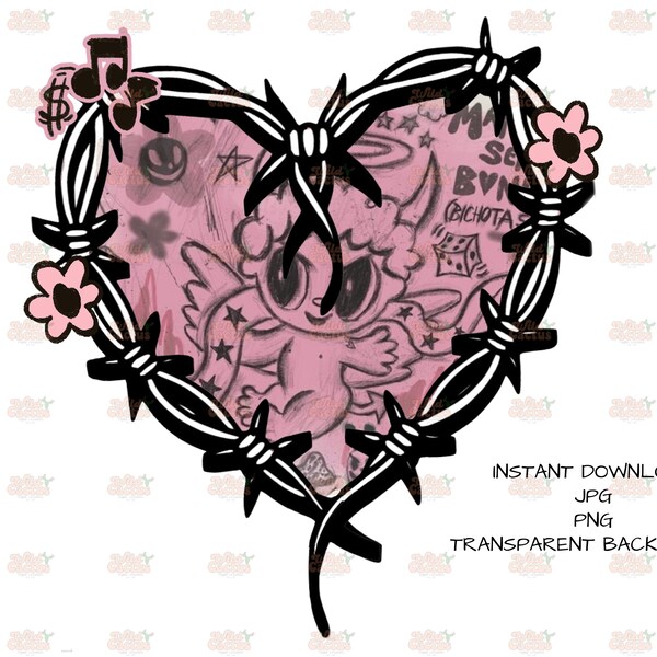 Corazón de bichota png - Etsy México