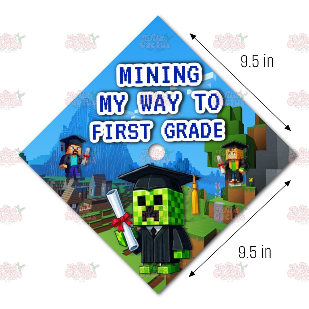 Minecraft Graduation Cap - Etsy