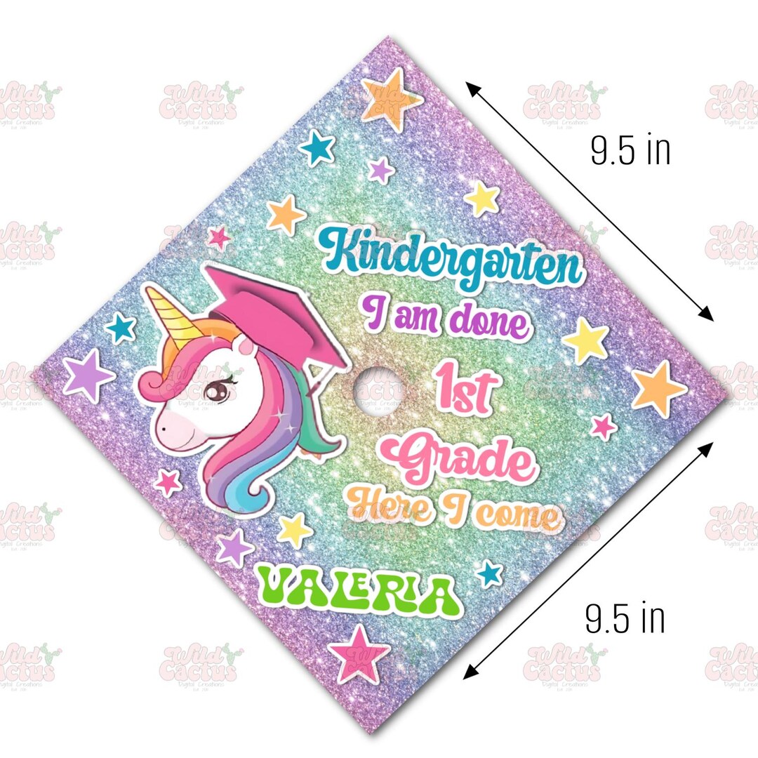 Rainbow Unicorn Graduation Cap Topper - Etsy