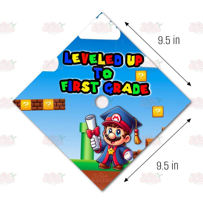 Mario Bros Graduation Cap Topper - Etsy
