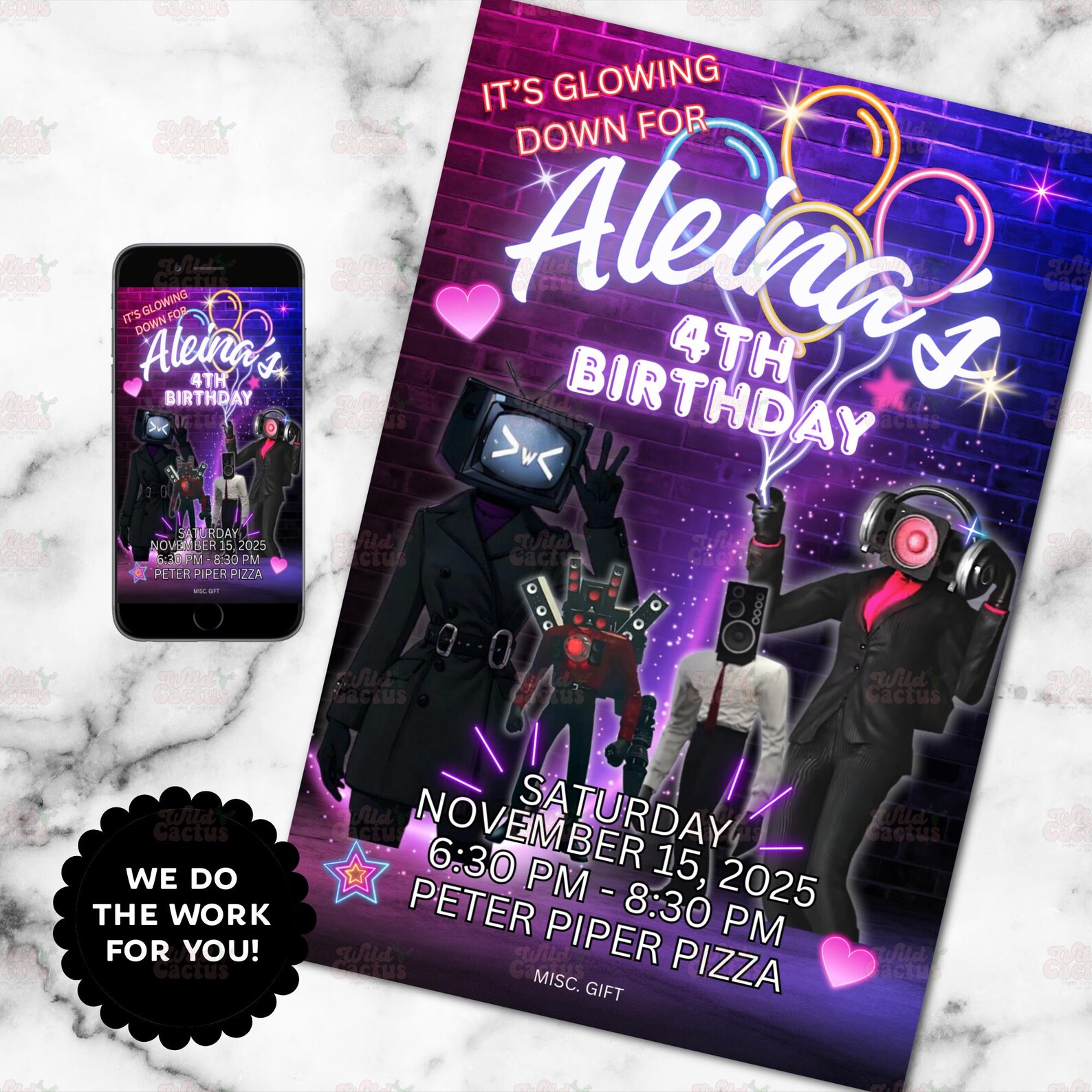 Skibidi Toilet Invitation - Etsy