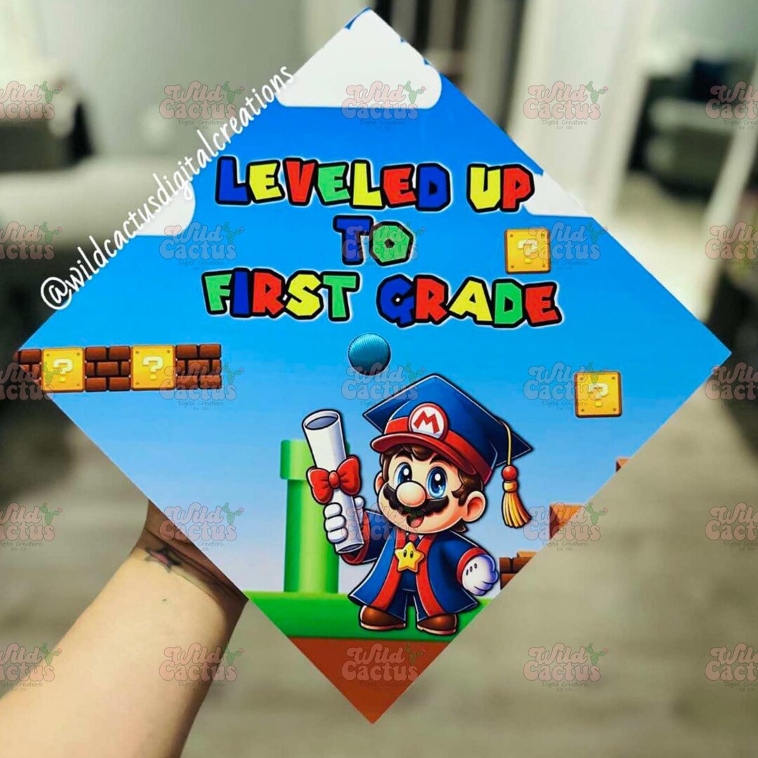 Mario Bros Graduation Cap Topper - Etsy