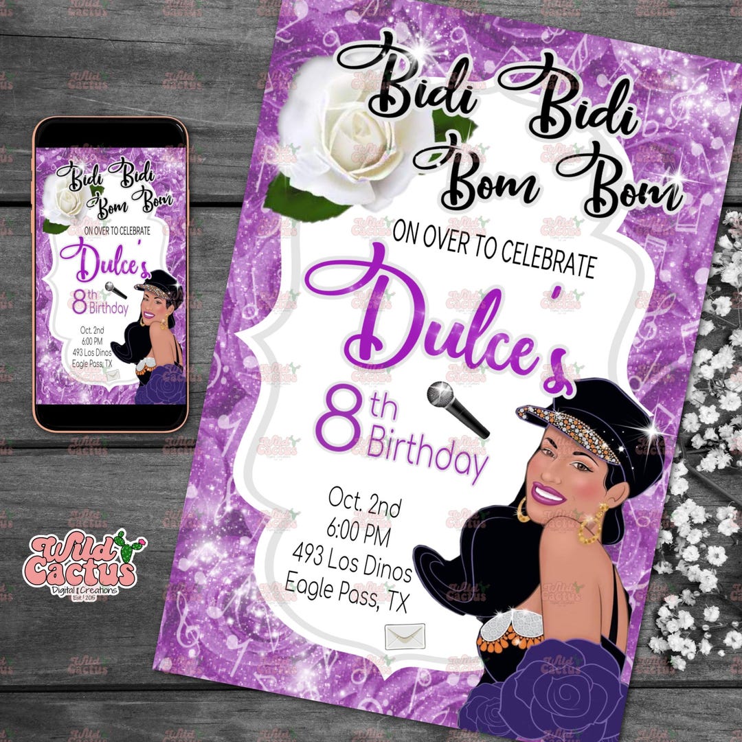 Selena Birthday Invitation - Etsy