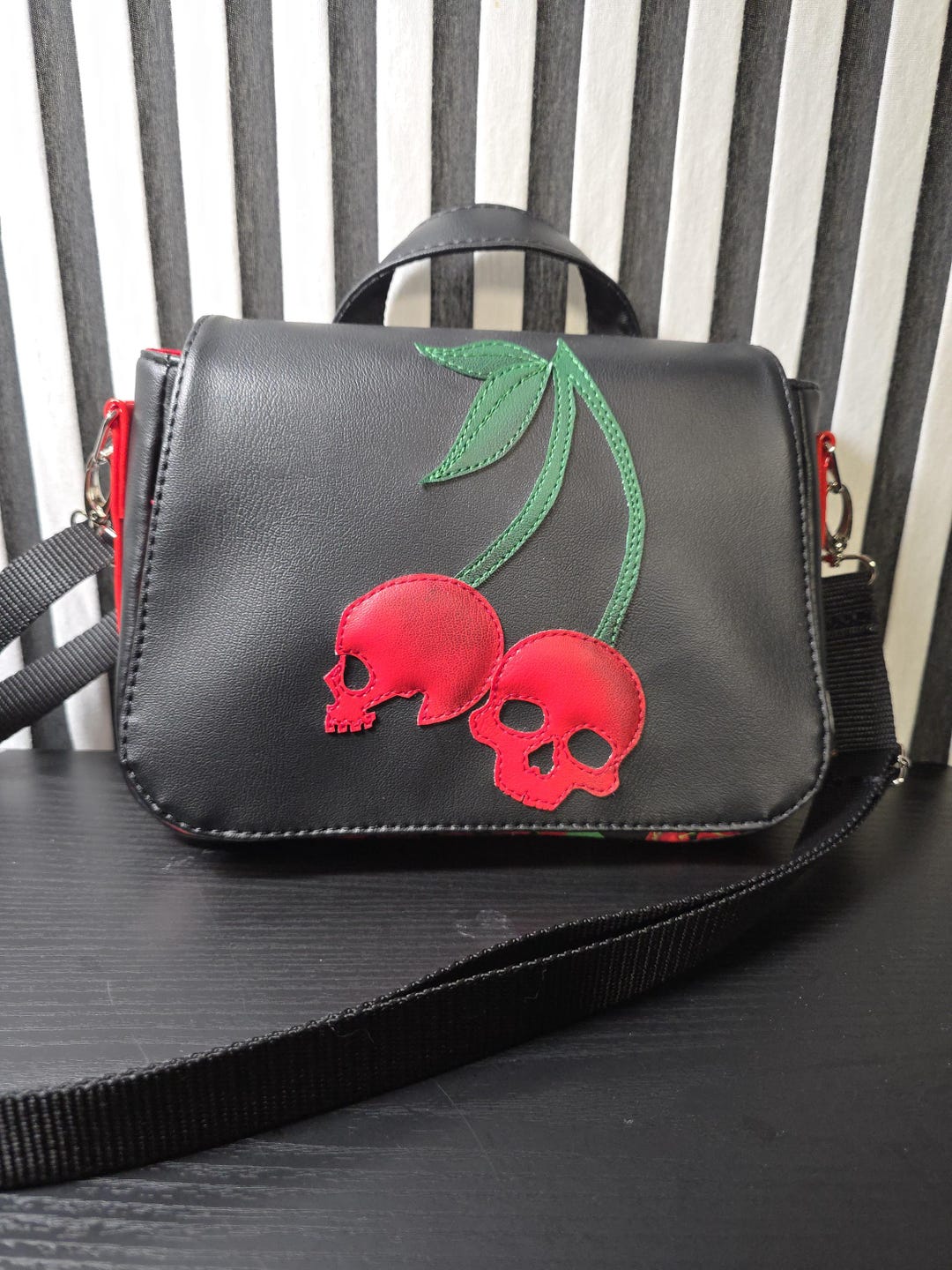 Handmade Rockabilly Skull Cherries Fairy Queen Crossbody Bag - Etsy