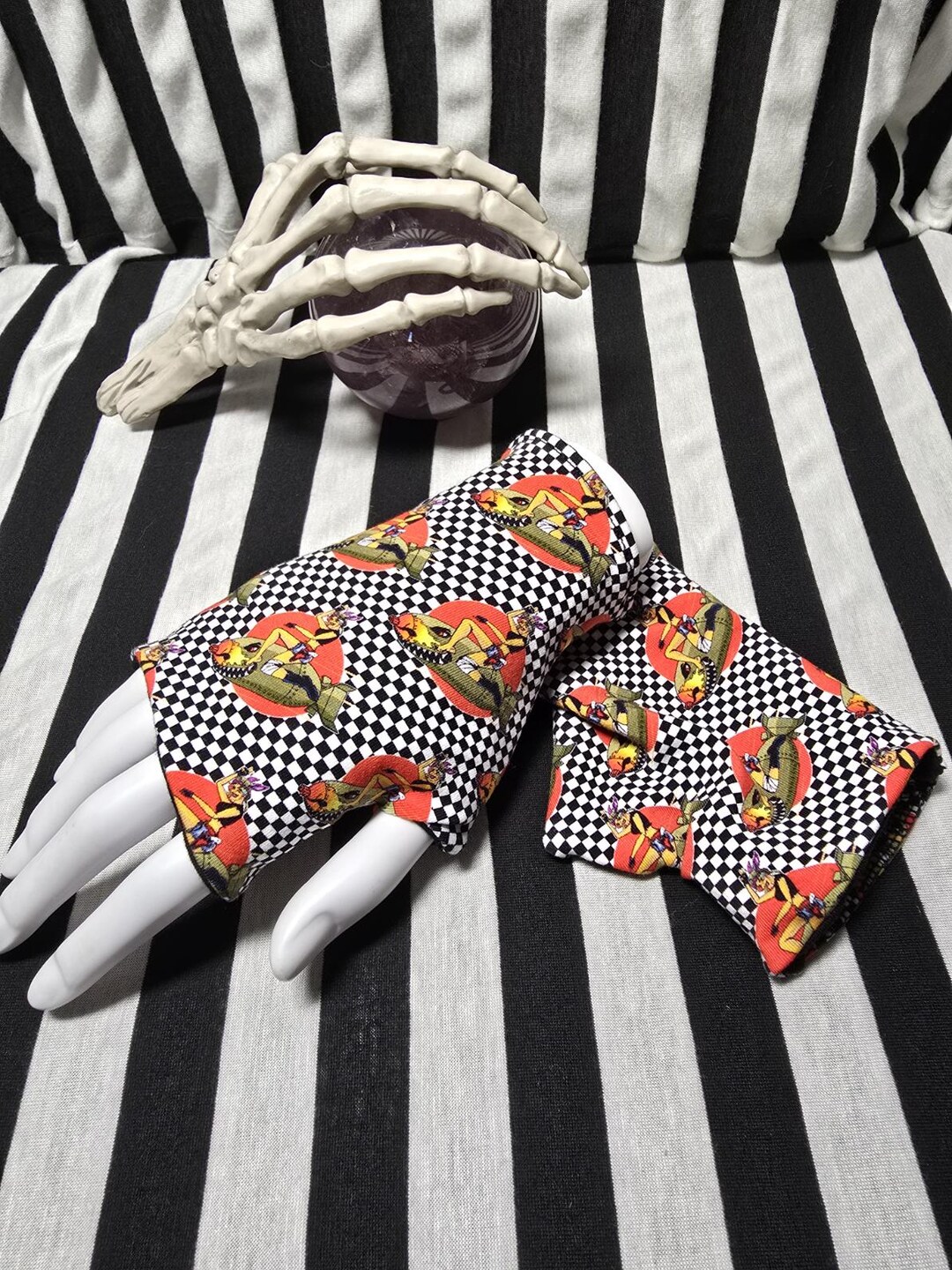Double Layer Fingerless Gloves Apocalypse Girl Wrist - Etsy