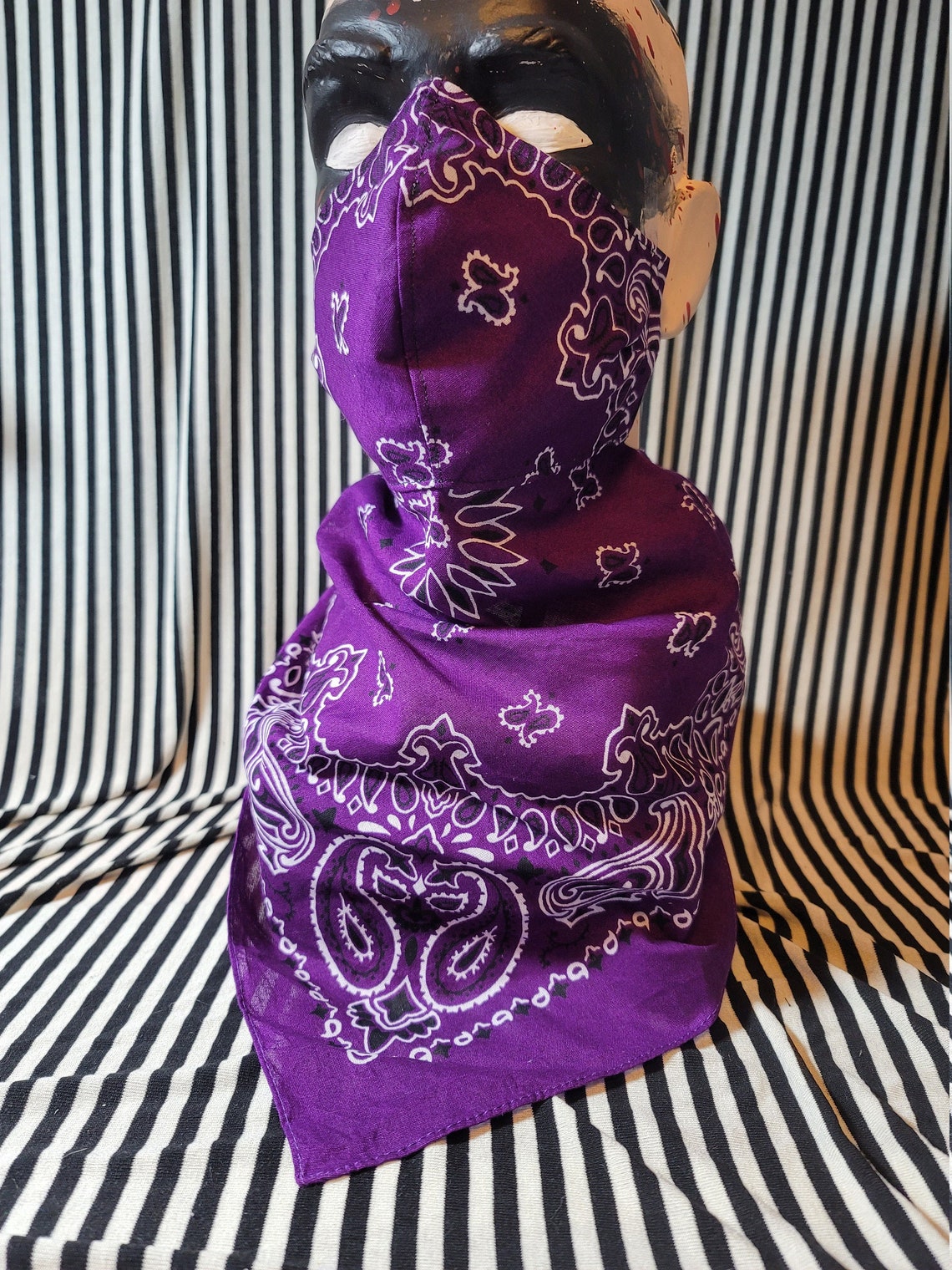 CLEARANCE Handmade Purple Bandana Face Mask SIZE B - Etsy UK