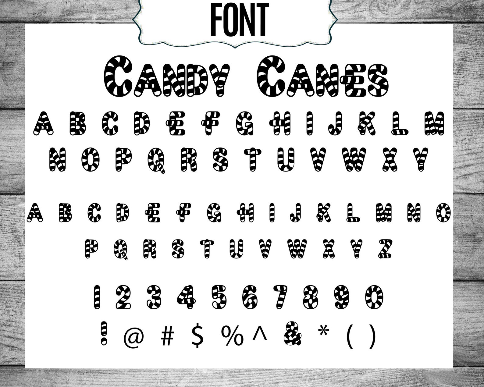 Candy Canes Font OTF Beautiful Print Typeface Styles: - Etsy UK