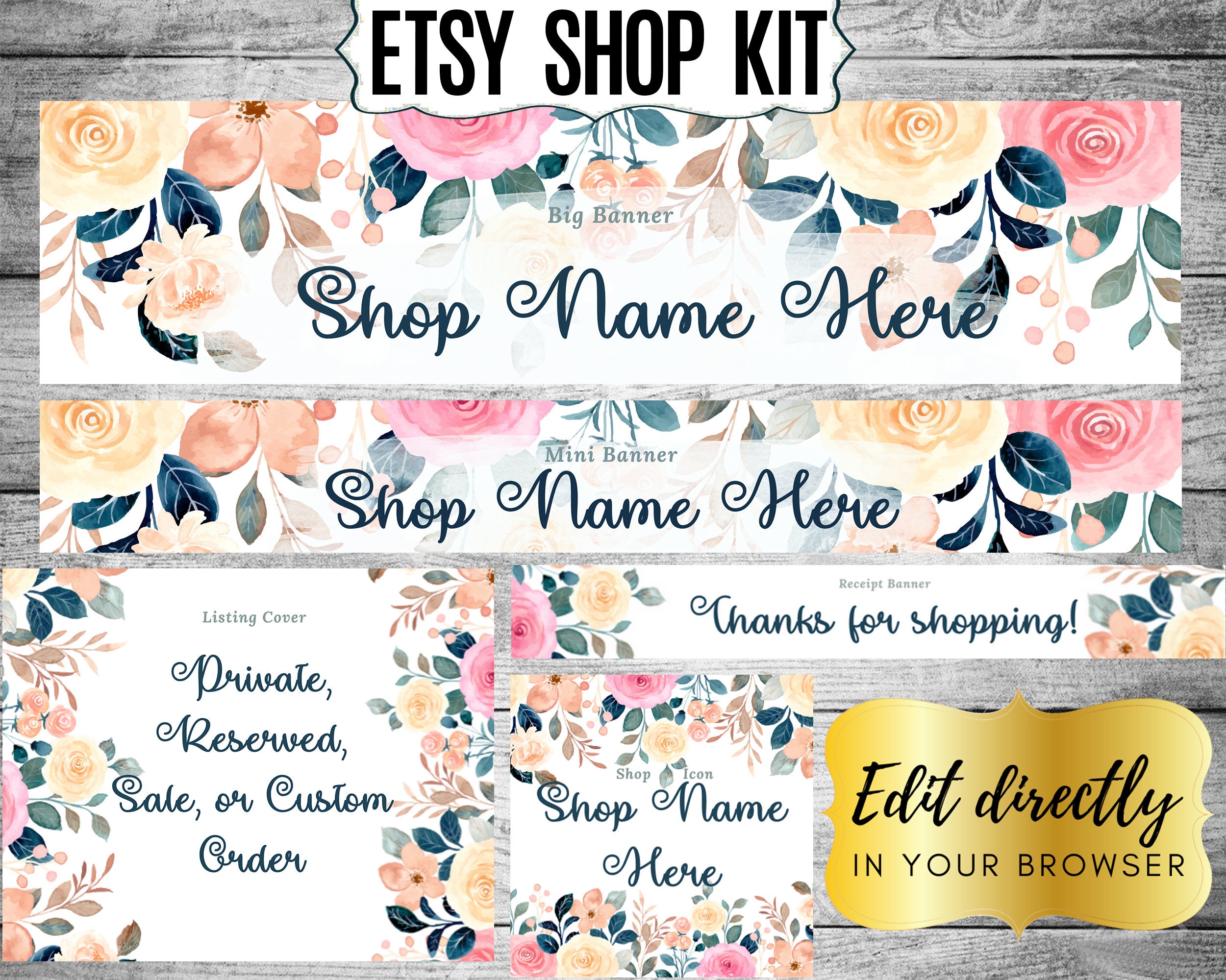 Vintage Etsy Banners