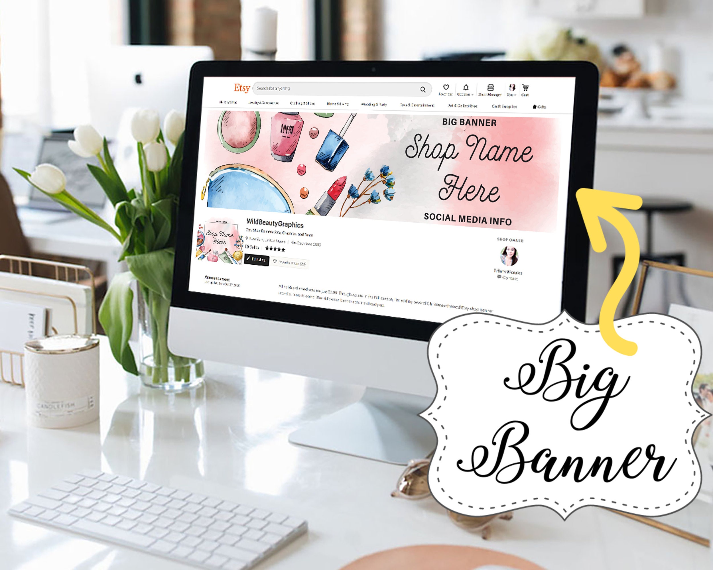 Makeup Beauty Products Etsy Shop Banner Kit W Big Banner Etsy makeup-beauty-products-etsy-shop-banner-kit-w-big-banner-etsy