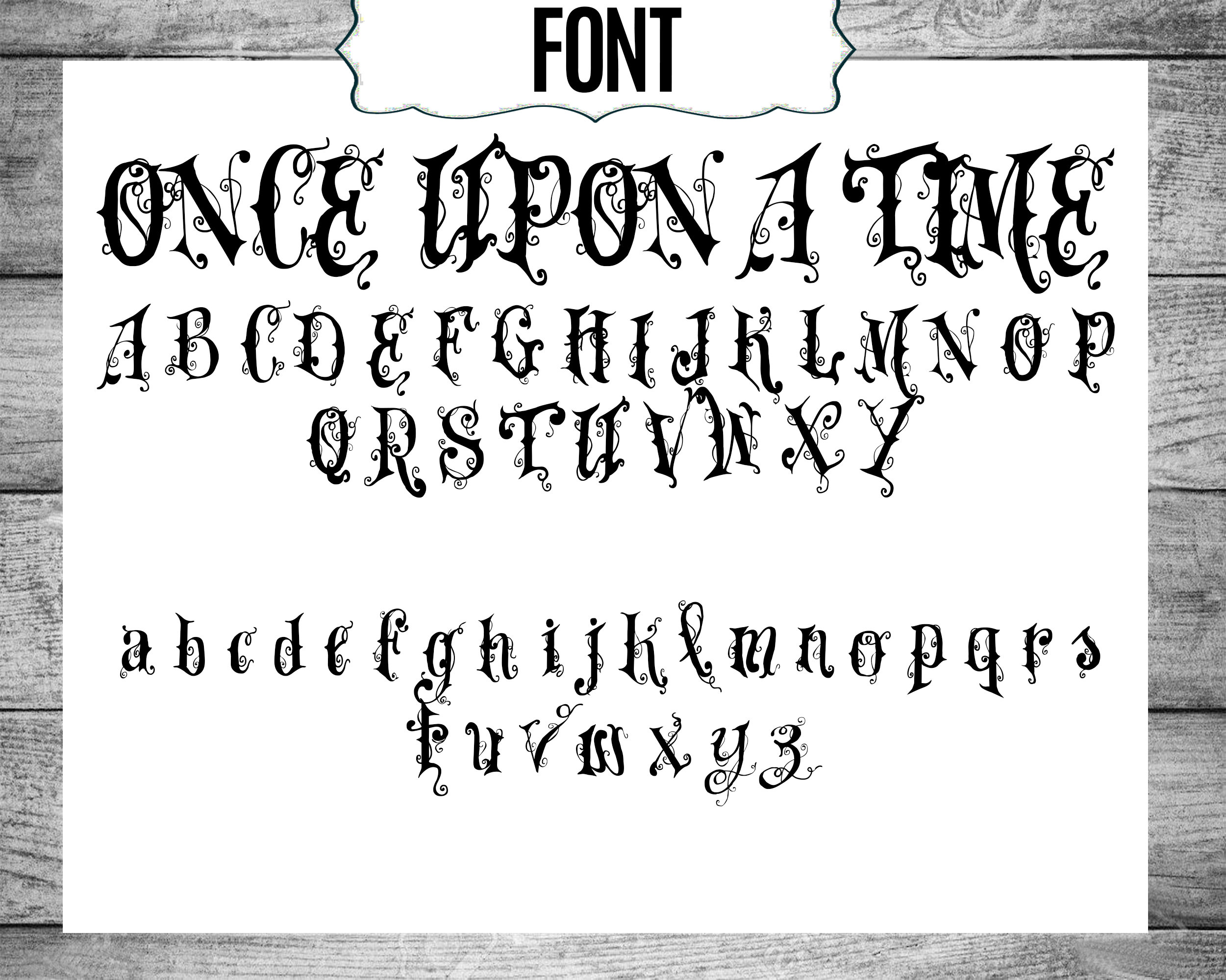 Once Upon A Time Disney Font