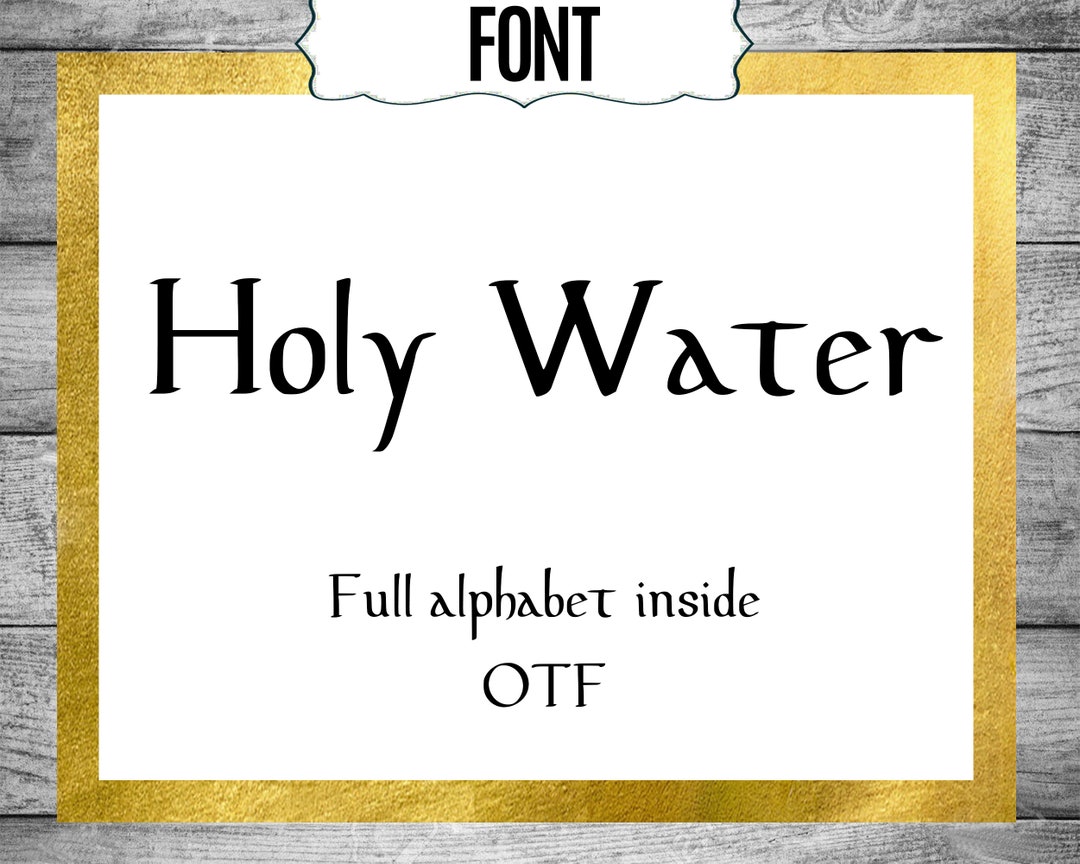 Holy Water Font Typeface OTF Medieval / Catholic Font Handwriting Print ...