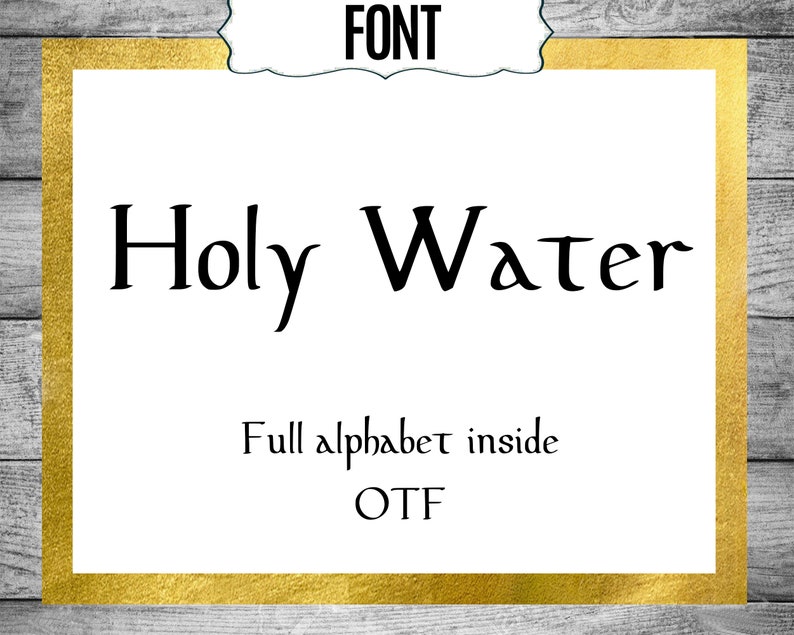 Holy Water Font Typeface OTF Medieval / Catholic font | Etsy