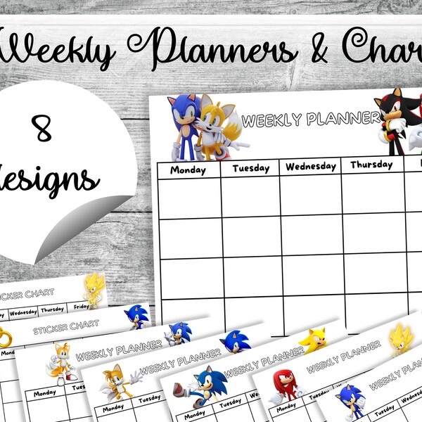 Weekly Chore Chart for Boys - Etsy