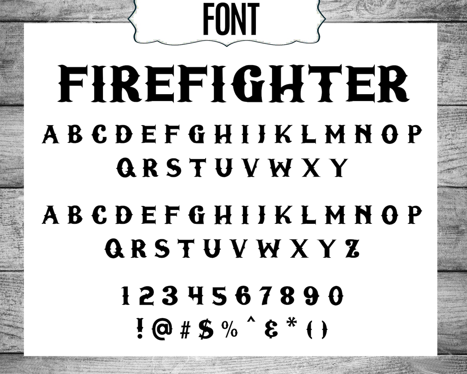 Firefighter Font Typeface TTF or Motorcycle Cowboy Wanted | Etsy