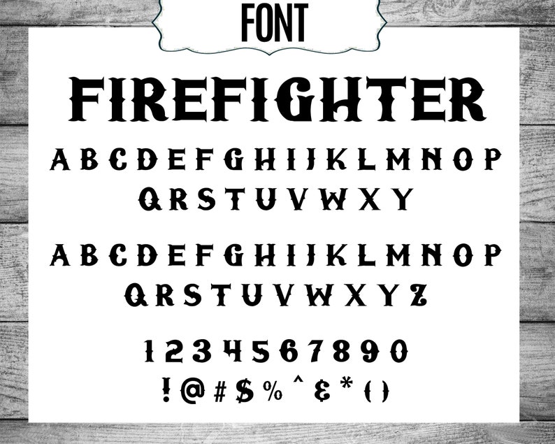 Firefighter Font Typeface TTF or Motorcycle cowboy wanted | Etsy