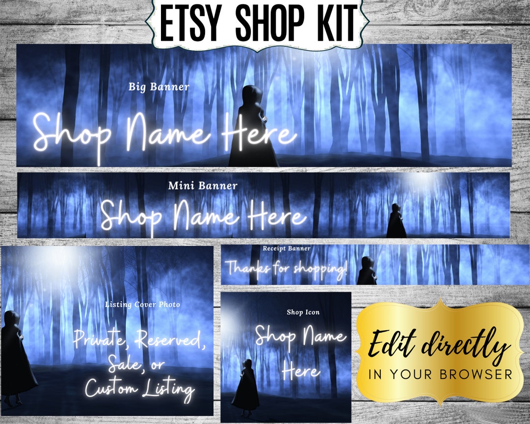 Little Dark Riding Hood Etsy Shop Banner Set W/ Big Mini and - Etsy