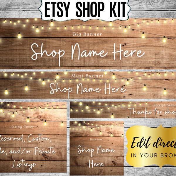 Shabby Chic Banner - Etsy