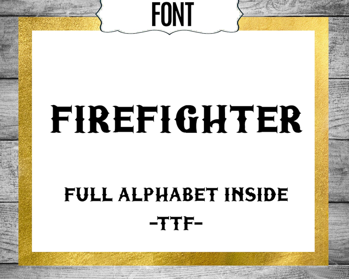 Firefighter Font Typeface TTF or Motorcycle Cowboy Wanted | Etsy