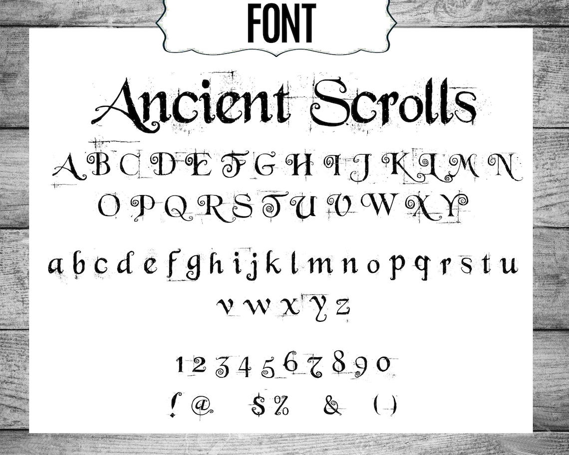 Ancient Scrolls Font OTF Ancient Old World Font Styles: - Etsy