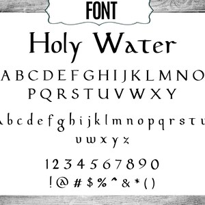 Holy Water Font Typeface OTF Medieval / Catholic Font Handwriting Print ...