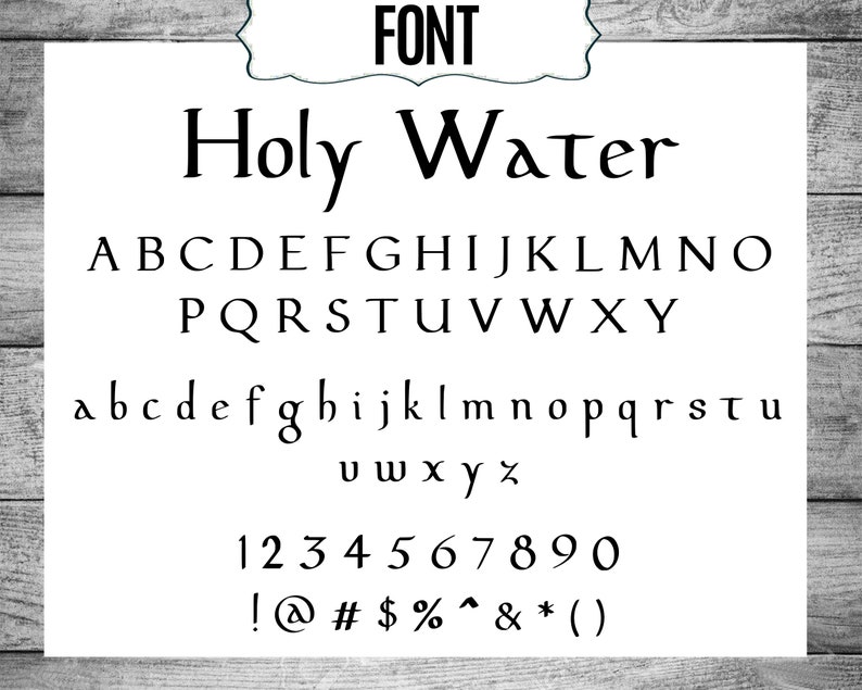 Holy Water Font Typeface OTF Medieval / Catholic font | Etsy
