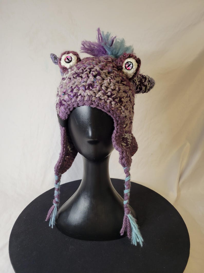 Purple Monster Hat - Etsy