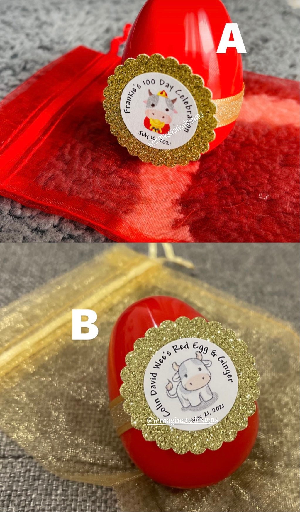 50 Red Egg & Ginger Party Egg Gift Candy Favors Chinese | Etsy