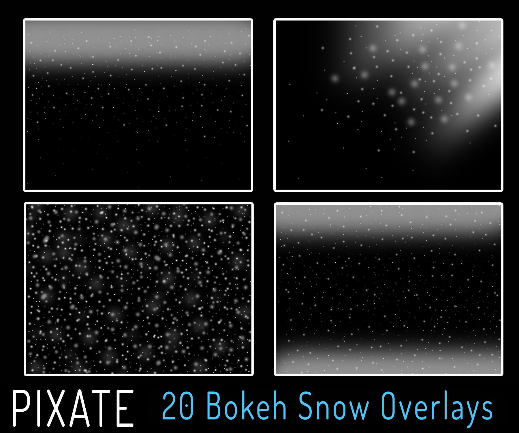 20 Bokeh Snow Overlays Photoshop Bokeh Snow Overlay Set - Etsy