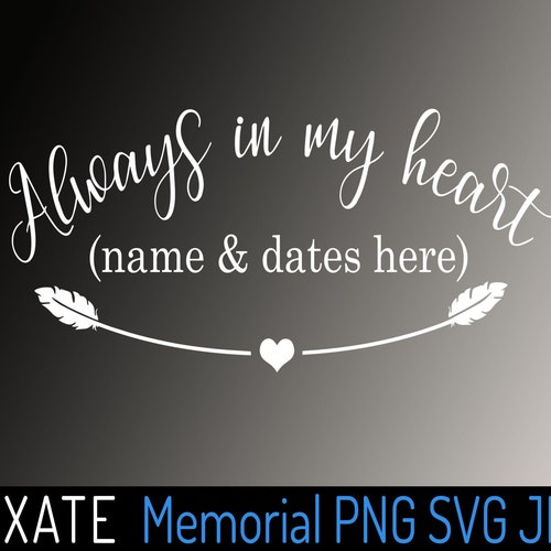Memorial SVG Sunflower Memorial PNG in Loving Memory SVG - Etsy