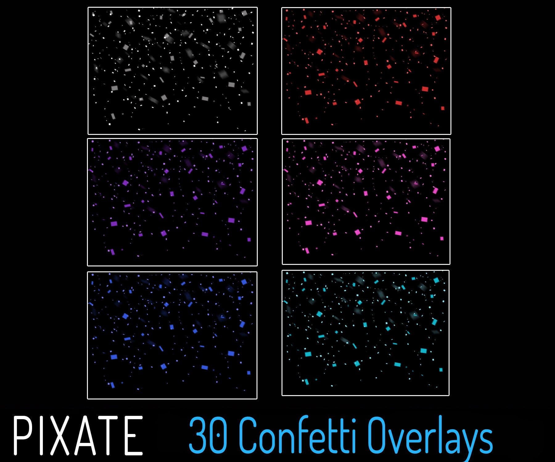 Set of 30 Confetti Overlays Photoshop Confetti Overlay | Etsy